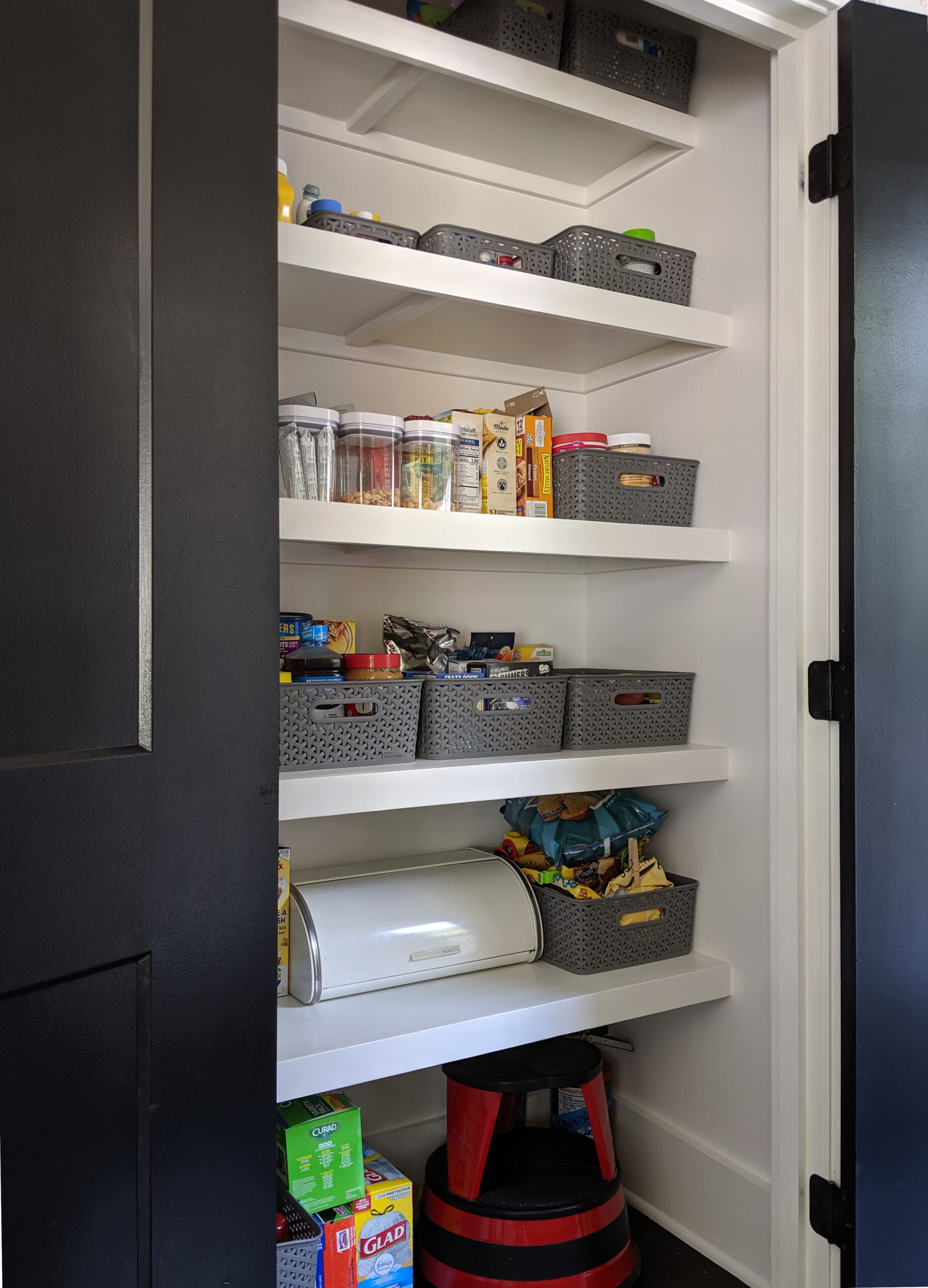 PANTRY UPDATE: An easy way to replace metal pantry shelving - Simply ...