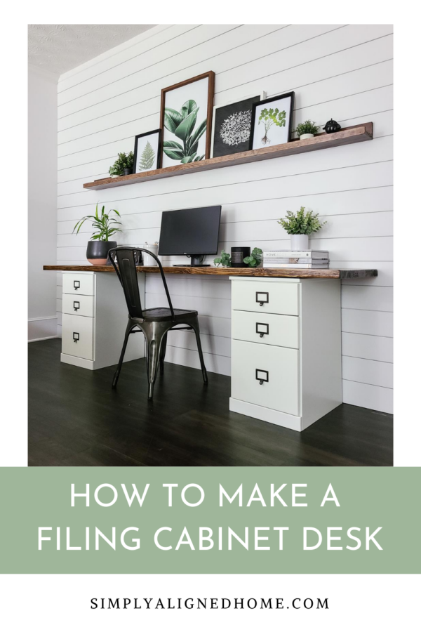 HOW TO MAKE A FILING CABINET DESK - Simply Aligned Home