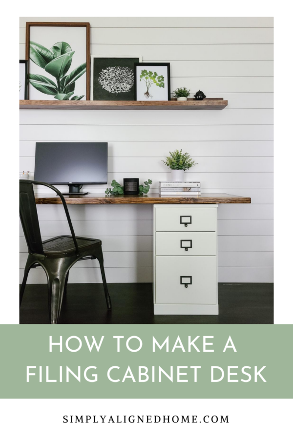 HOW TO MAKE A FILING CABINET DESK - Simply Aligned Home