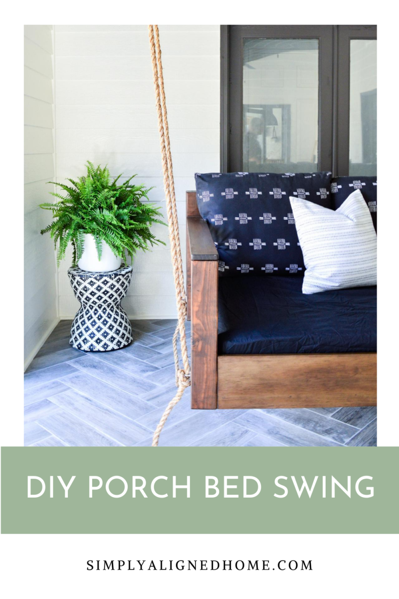 DIY PORCH BED SWING - Simply Aligned Home