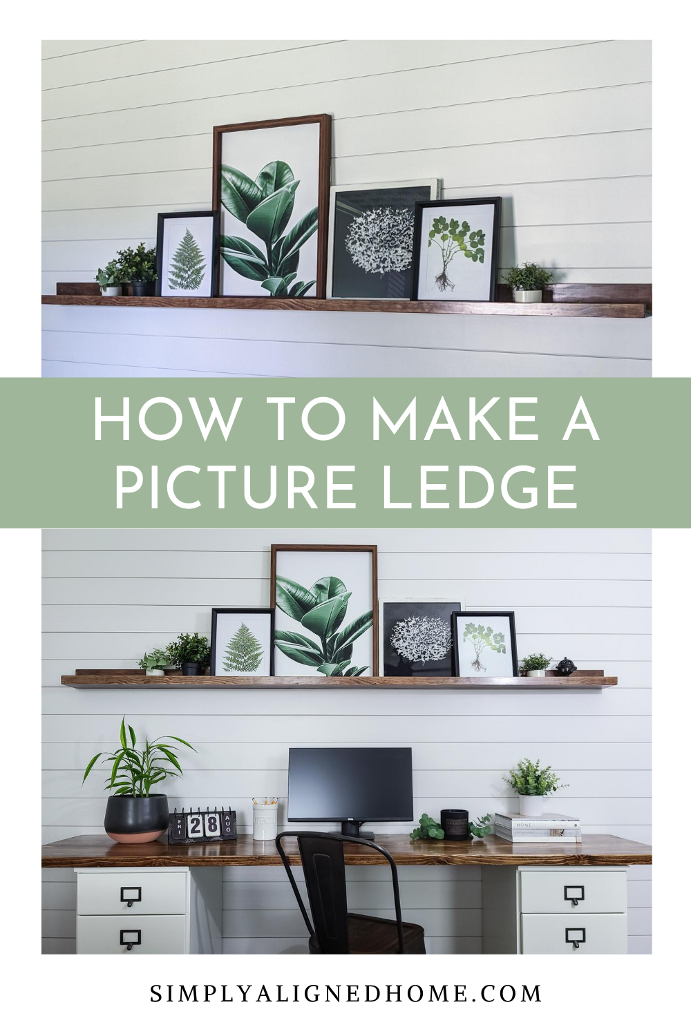 HOW TO MAKE A PICTURE LEDGE - Simply Aligned Home