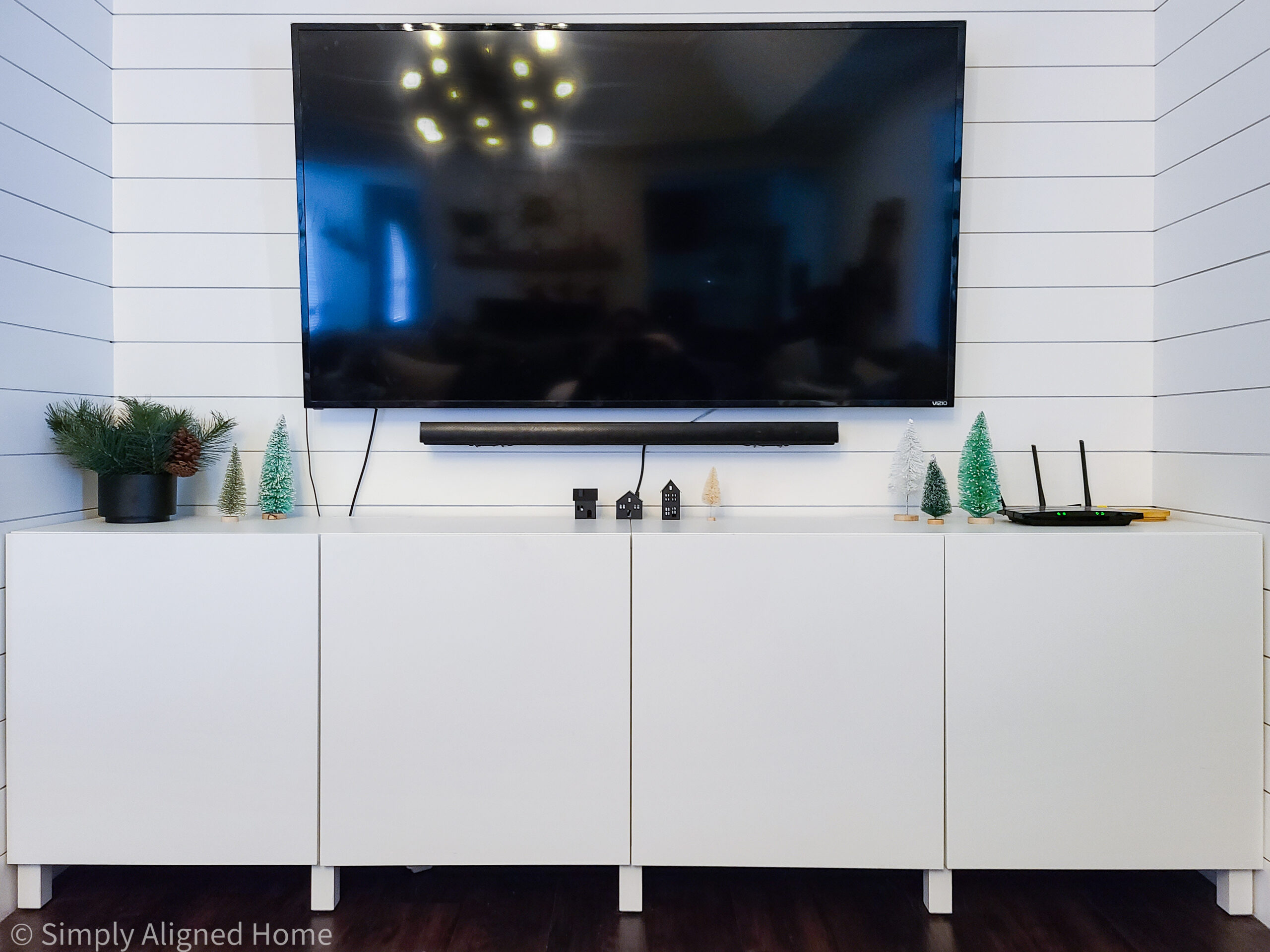 IKEA HACK: SHIPLAP BUILT-IN BESTA UNIT - Simply Aligned Home