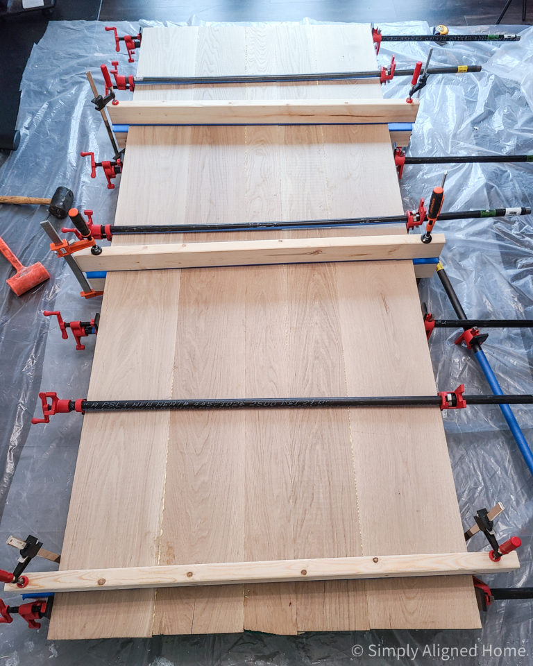 HOW I BUILT MY MODERN WHITE OAK DINING TABLE - Simply Aligned Home