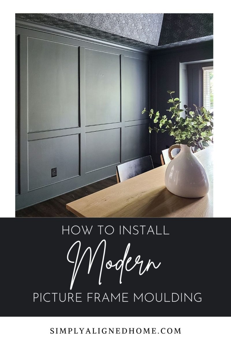 HOW TO INSTALL MODERN PICTURE FRAME MOULDING - Simply Aligned Home