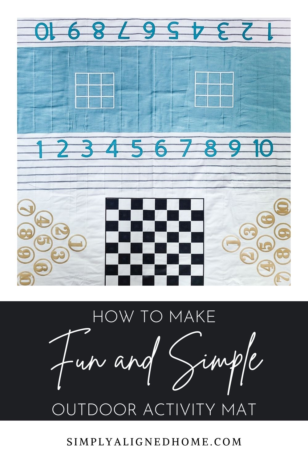 HOW TO MAKE A FUN AND SIMPLE OUTDOOR ACTIVITY MAT - Simply Aligned Home