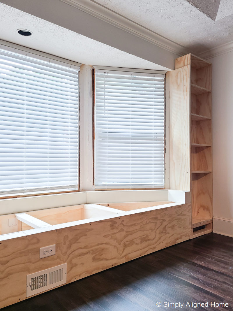 HOW TO BUILD A MODERN BAY WINDOW BENCH WITH STORAGE - PART I - Simply ...