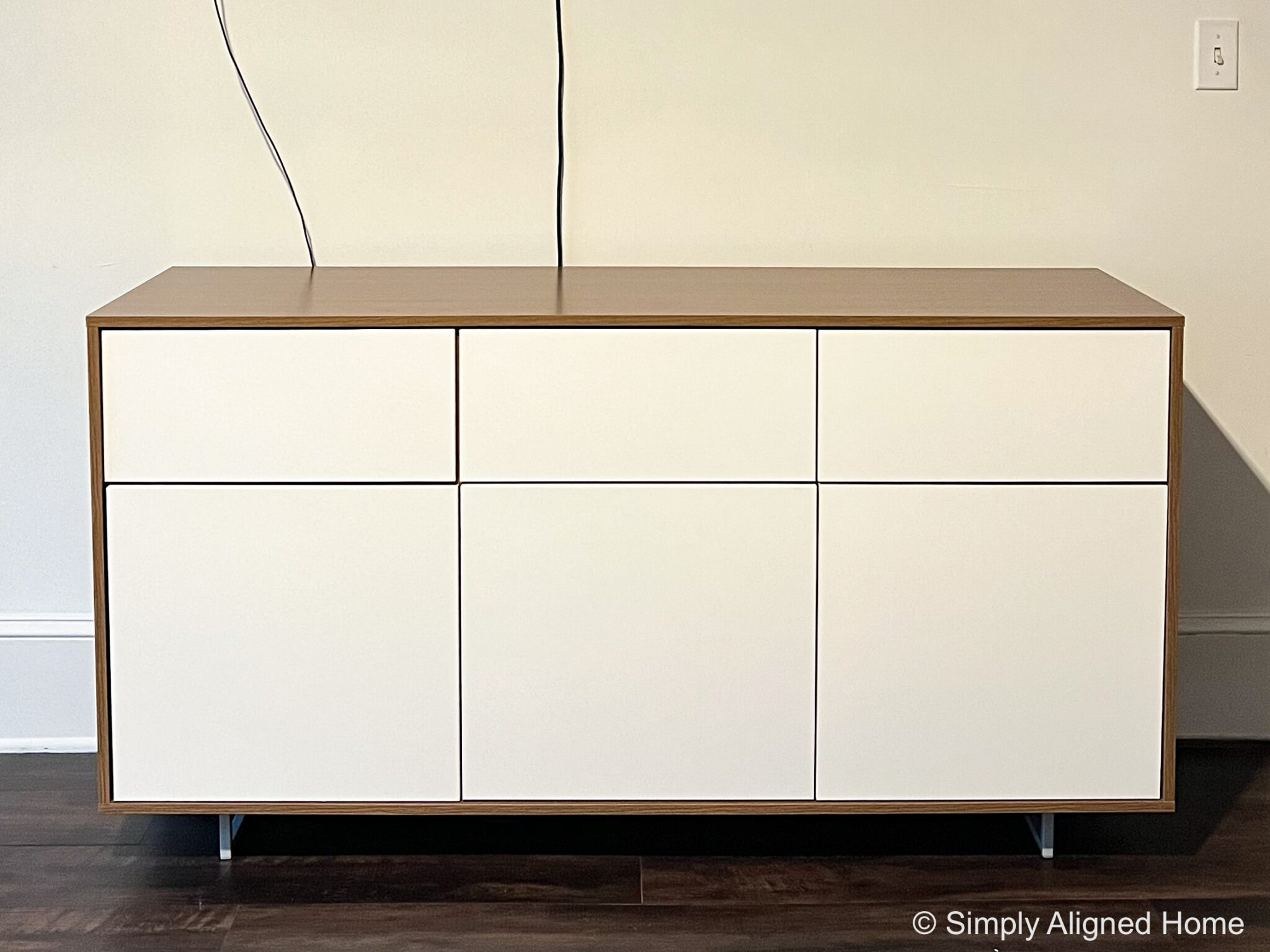 HOW TO MAKE A FLUTED SIDEBOARD WITH MARBLE EPOXY TOP - Simply Aligned Home