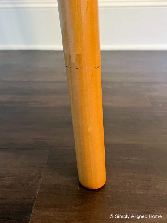 HOW TO MAKE A KIDS TABLE FROM A DINING TABLE - Simply Aligned Home