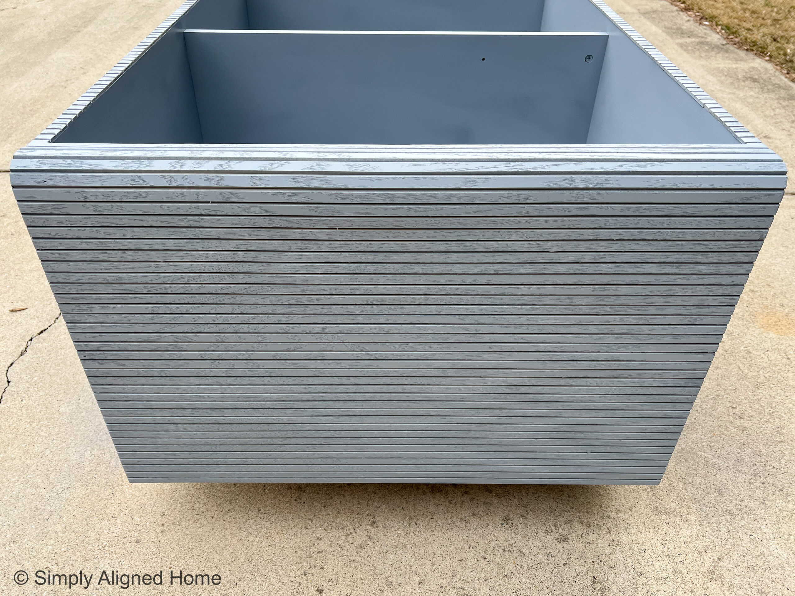 HOW TO MAKE A FLUTED SIDEBOARD WITH MARBLE EPOXY TOP - Simply Aligned Home