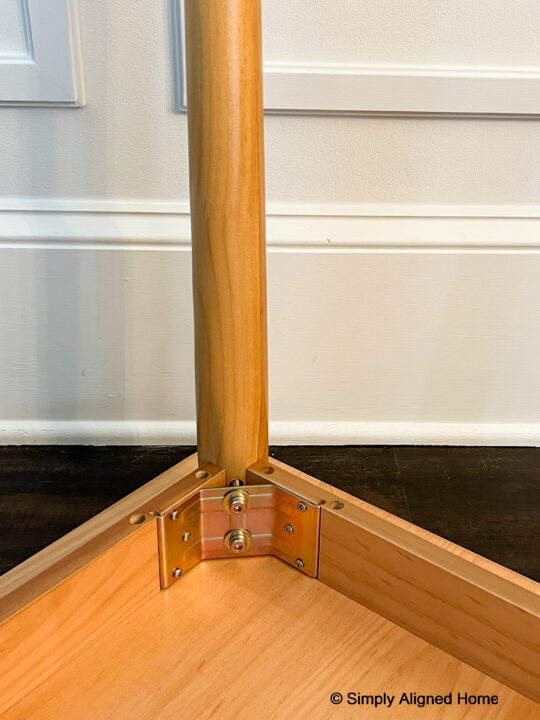 HOW TO MAKE A KIDS TABLE FROM A DINING TABLE - Simply Aligned Home