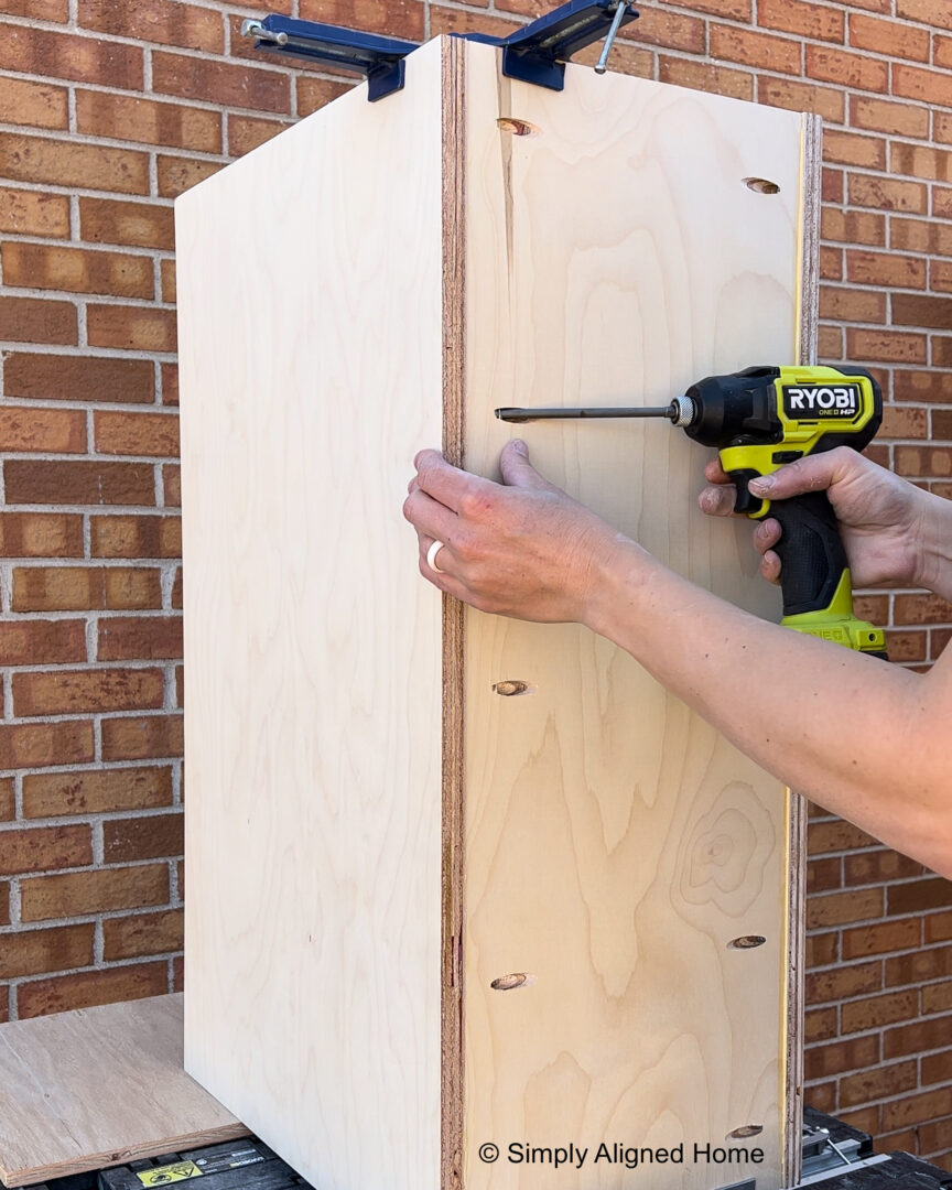 DIY Office Built In Desk with Shelving - Simply Aligned Home