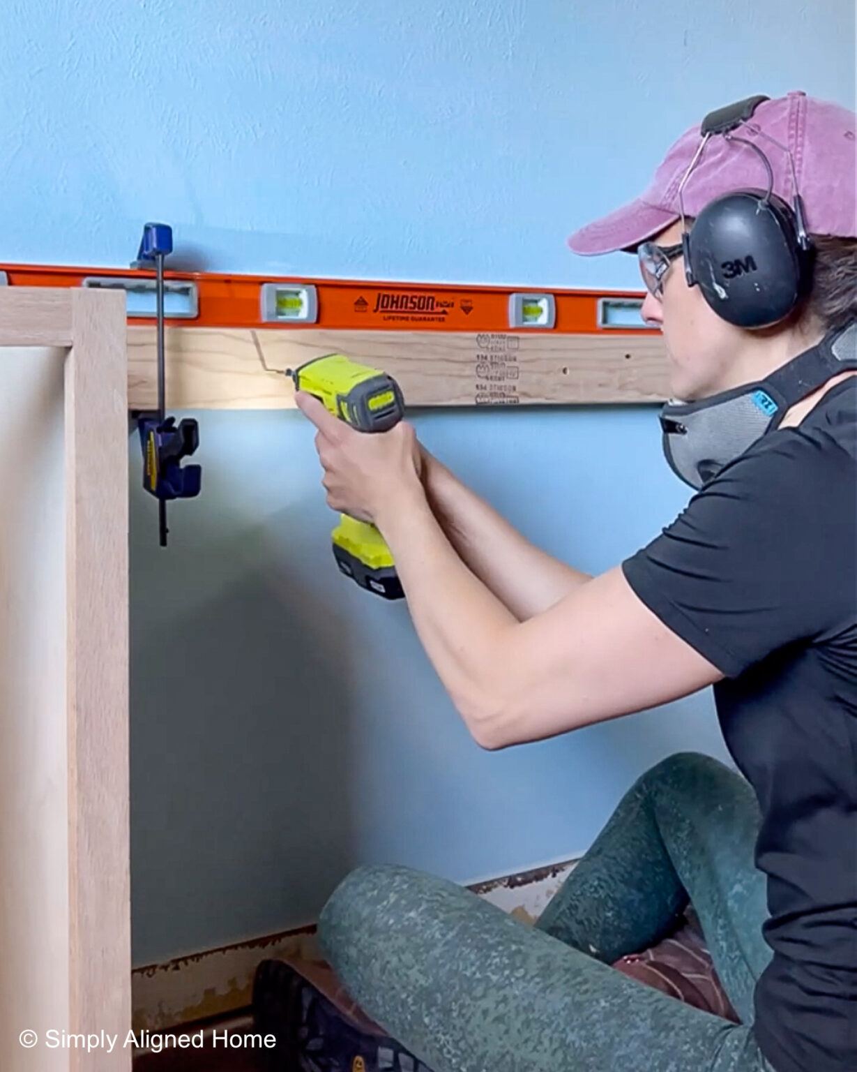 DIY Office Built In Desk with Shelving - Simply Aligned Home