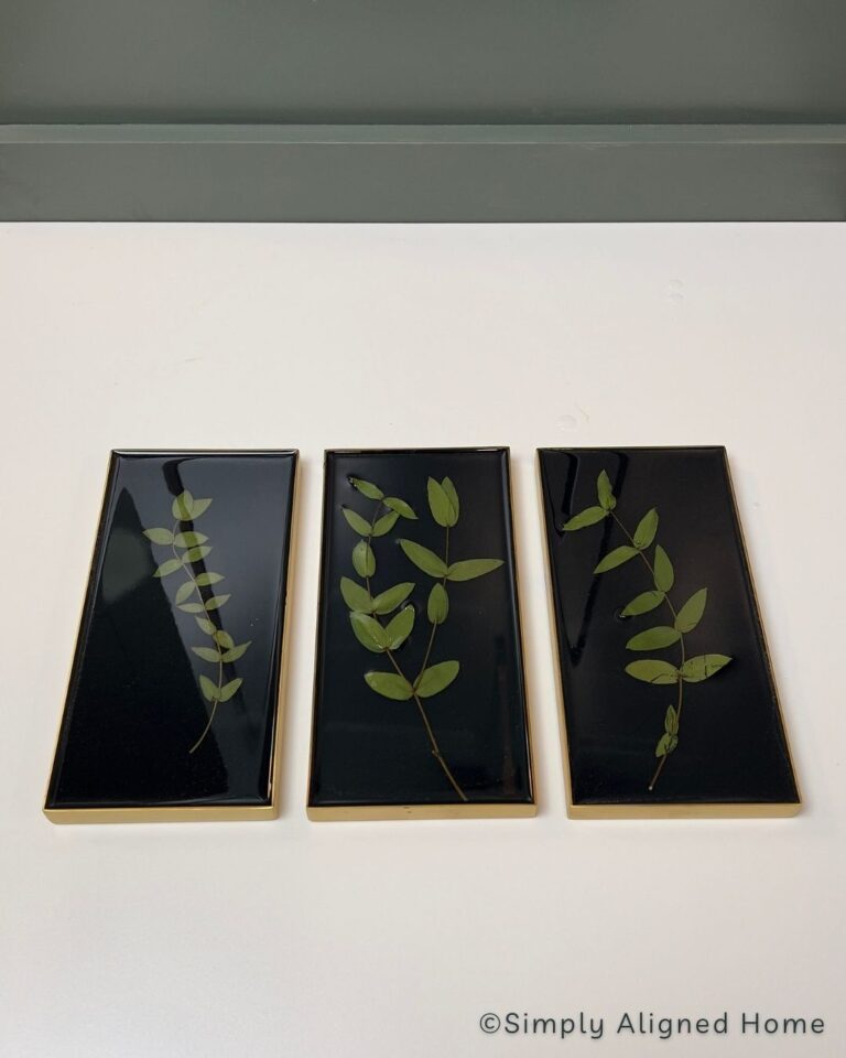 Easy DIY Epoxy Dried Flower Stem Art - Simply Aligned Home