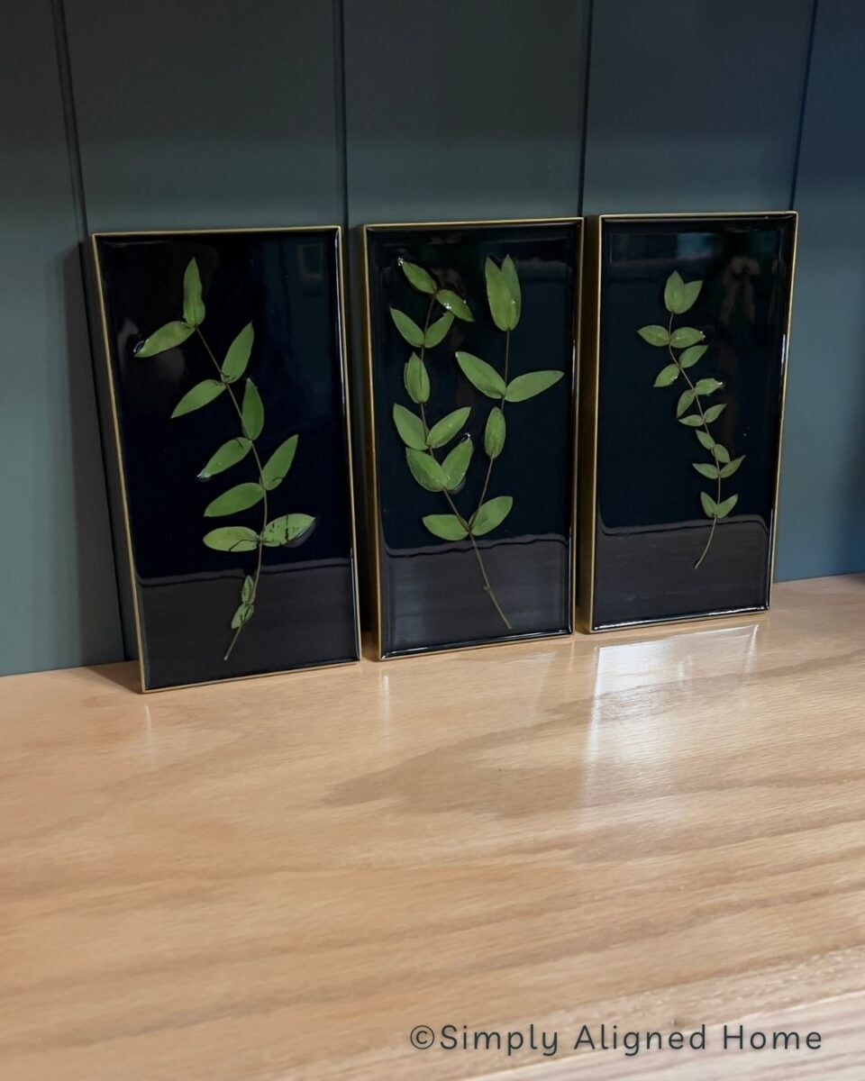 Easy DIY Epoxy Dried Flower Stem Art - Simply Aligned Home