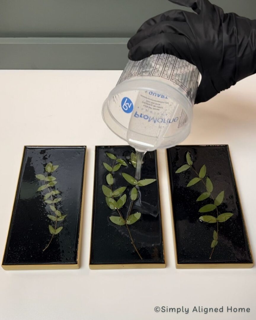 Easy DIY Epoxy Dried Flower Stem Art - Simply Aligned Home