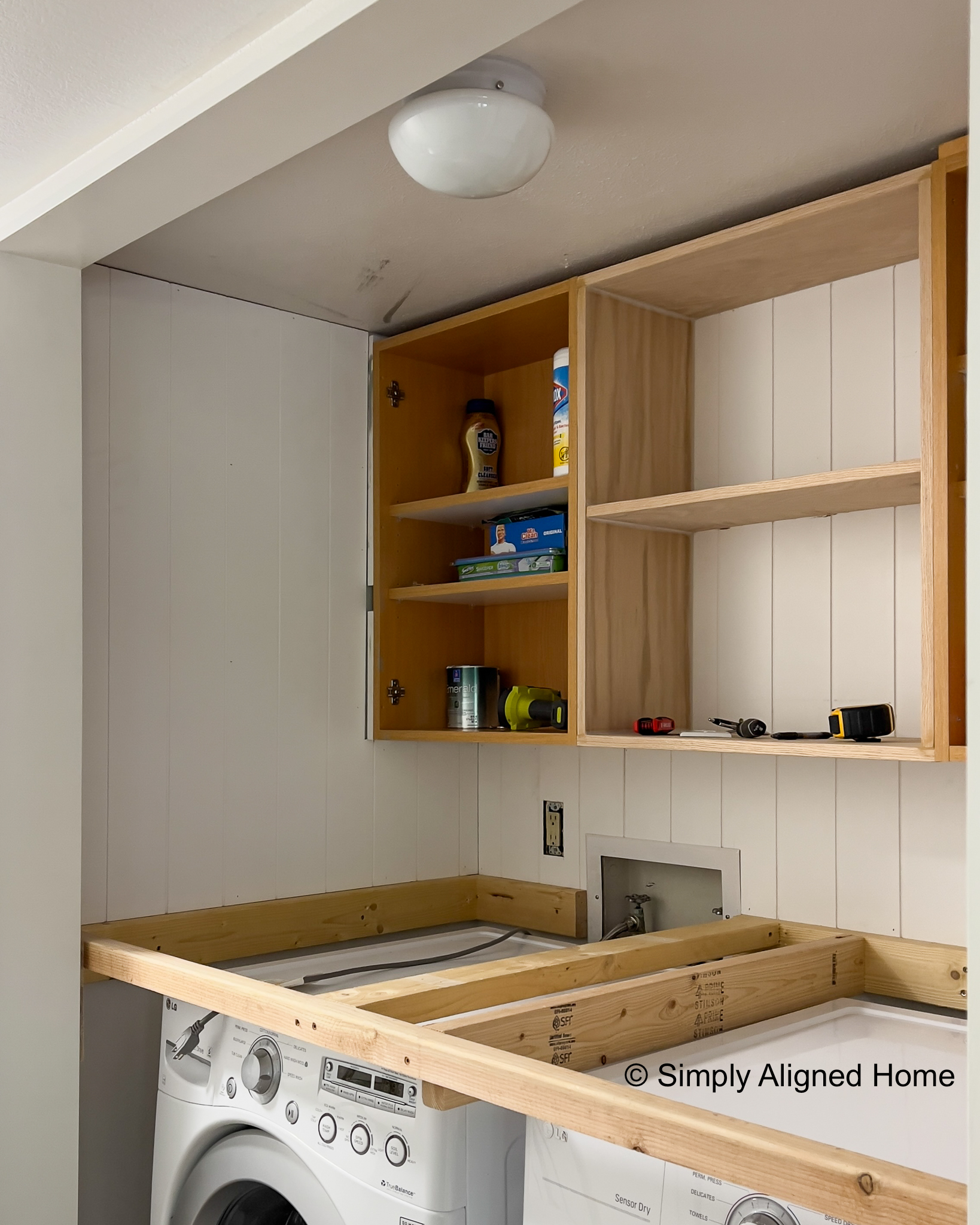 How I Upgraded My Small Laundry Room/Closet - Simply Aligned Home
