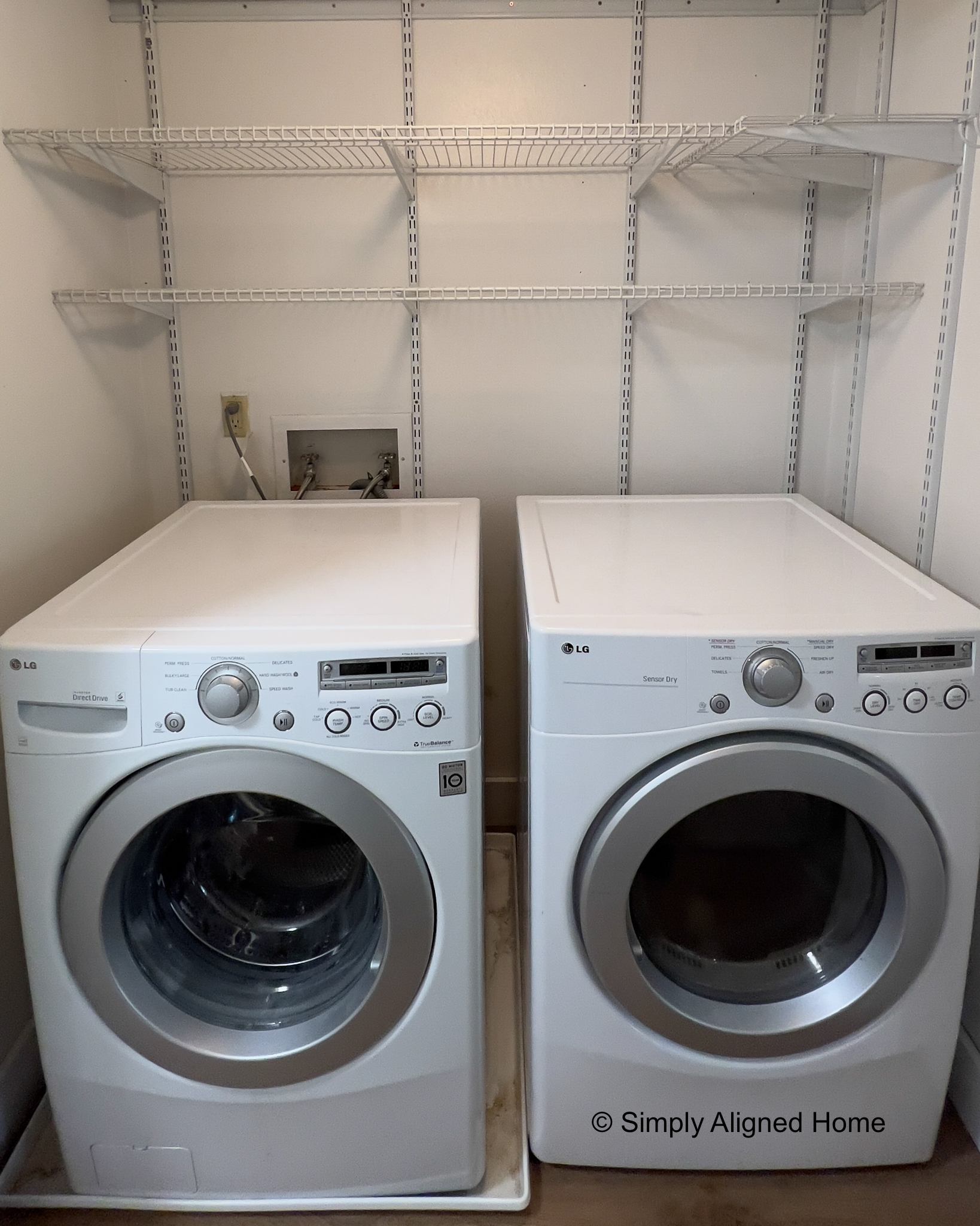 How I Upgraded My Small Laundry Room/Closet - Simply Aligned Home