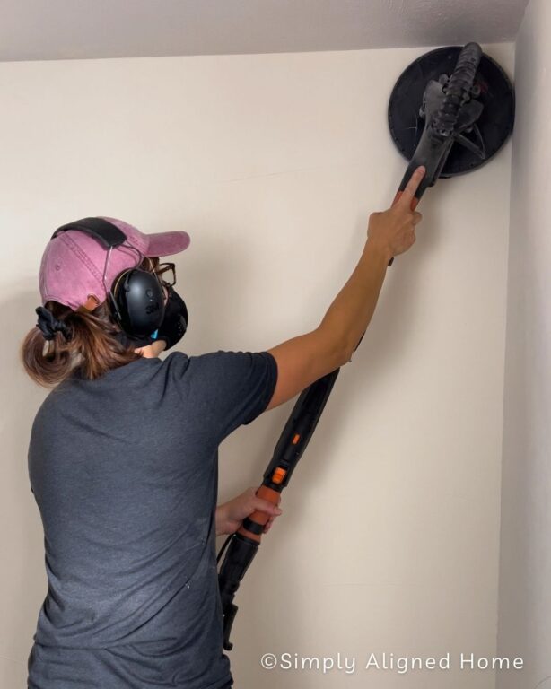 How To Skim Coat Textured Walls: DIY Smooth Walls - Simply Aligned Home