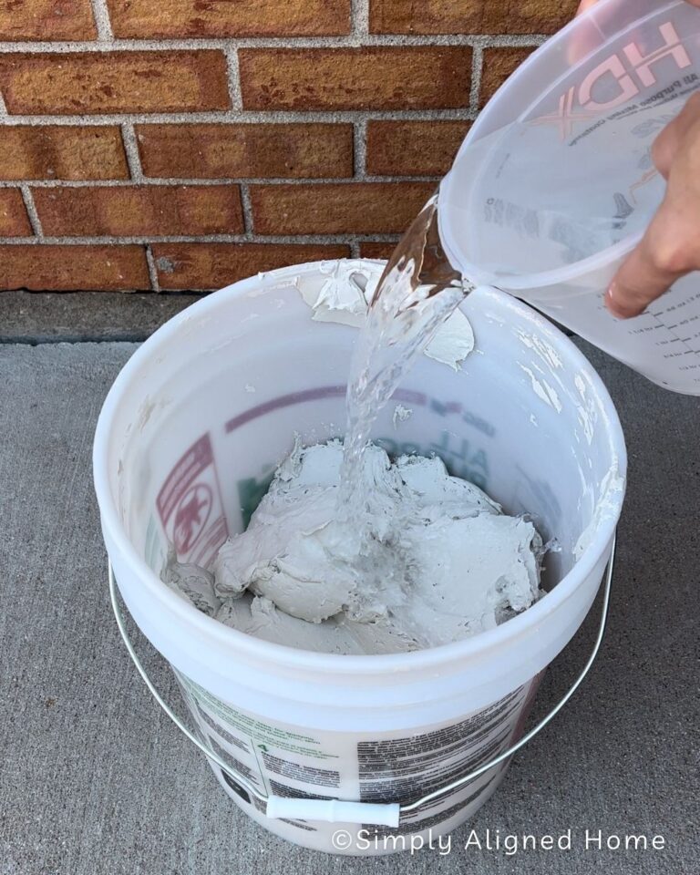 How To Skim Coat Textured Walls: DIY Smooth Walls - Simply Aligned Home