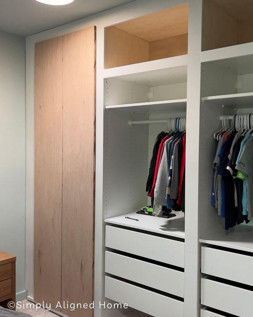 DIY IKEA Pax Closet Hack Featuring Custom Slatted Doors - Simply ...