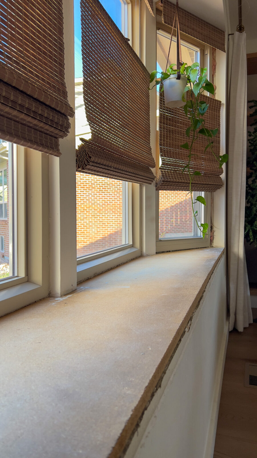 DIY Window Bench Upgrade with Stunning Wood Herringbone Pattern ...