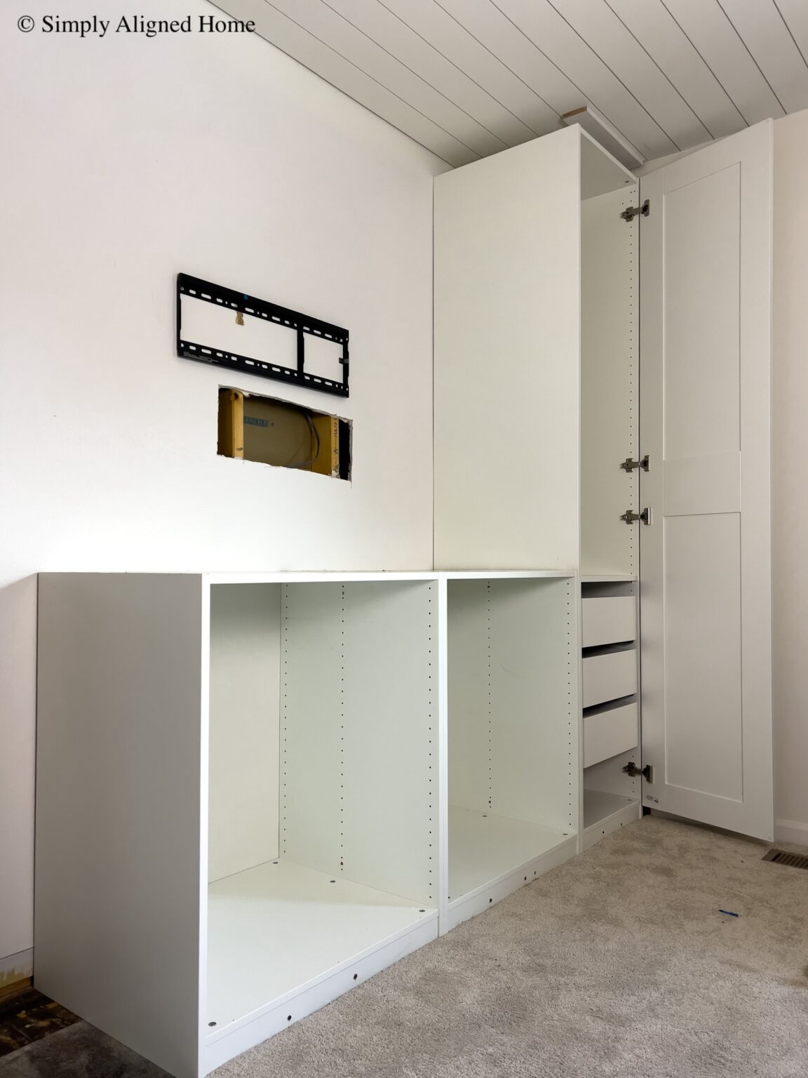 How To Make An IKEA Pax System Look Built-In: DIY Bedroom Storage ...