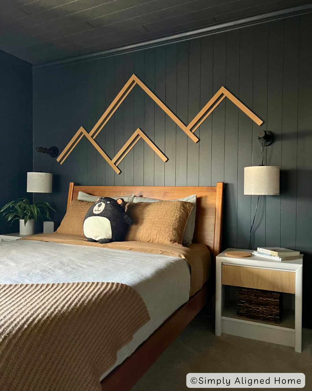 How To Build A DIY Wooden Mountain Wall Art Simply Aligned Home