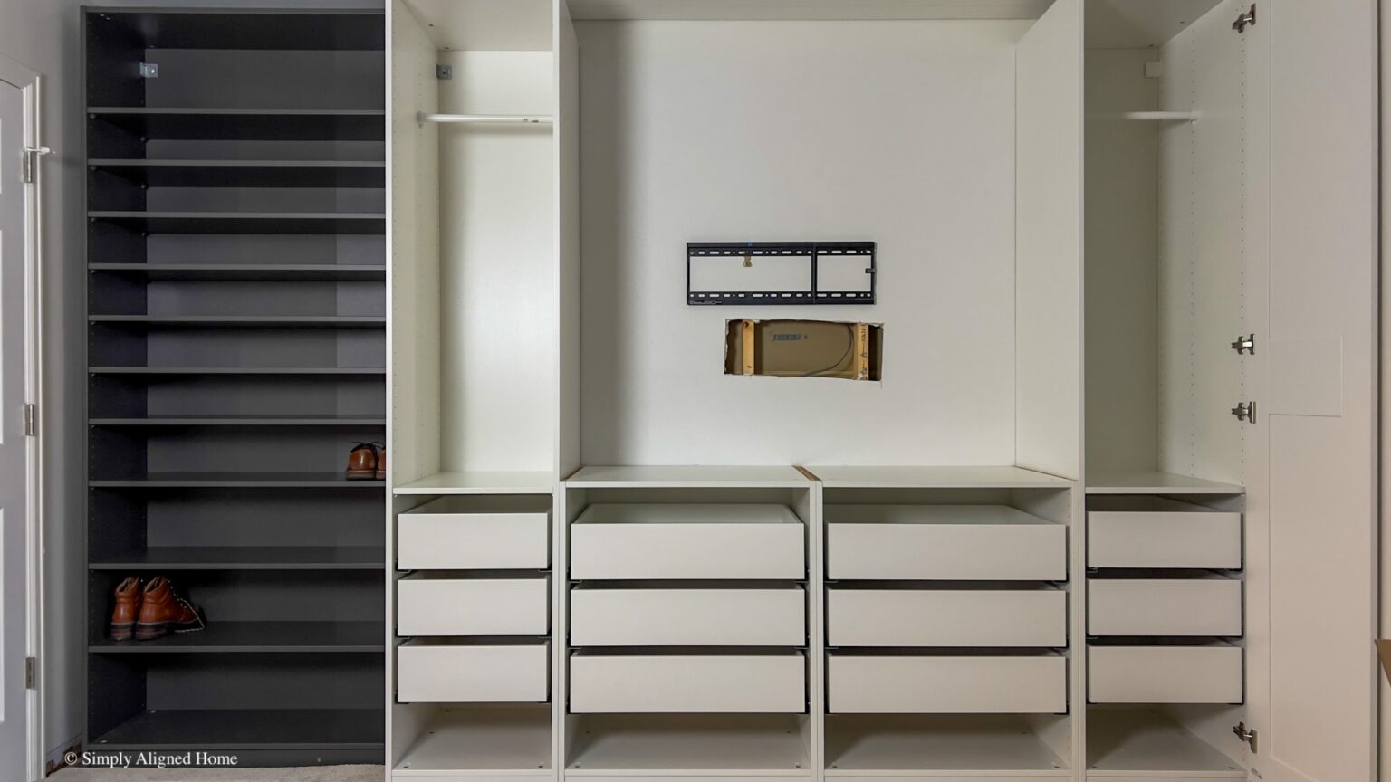 How To Make An IKEA Pax System Look Built-In: DIY Bedroom Storage ...