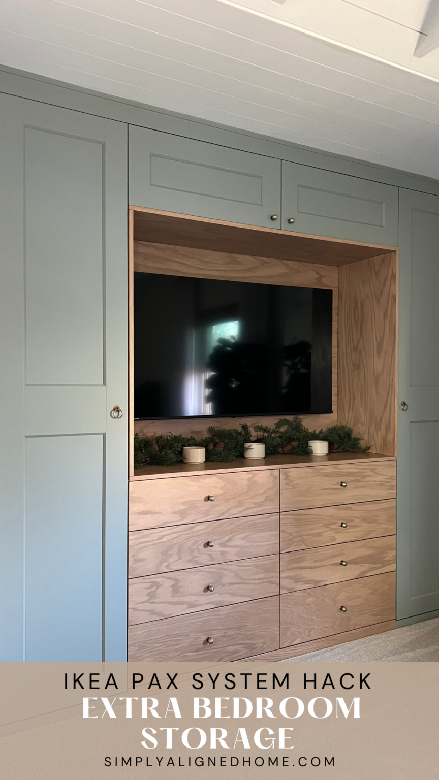 How To Make An IKEA Pax System Look Built-In: DIY Bedroom Storage ...