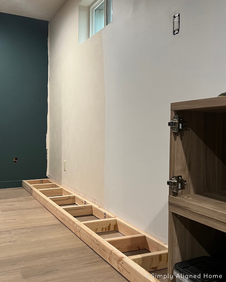 The Best IKEA Hack: Basement Built-Ins Using Besta Cabinets - Simply ...