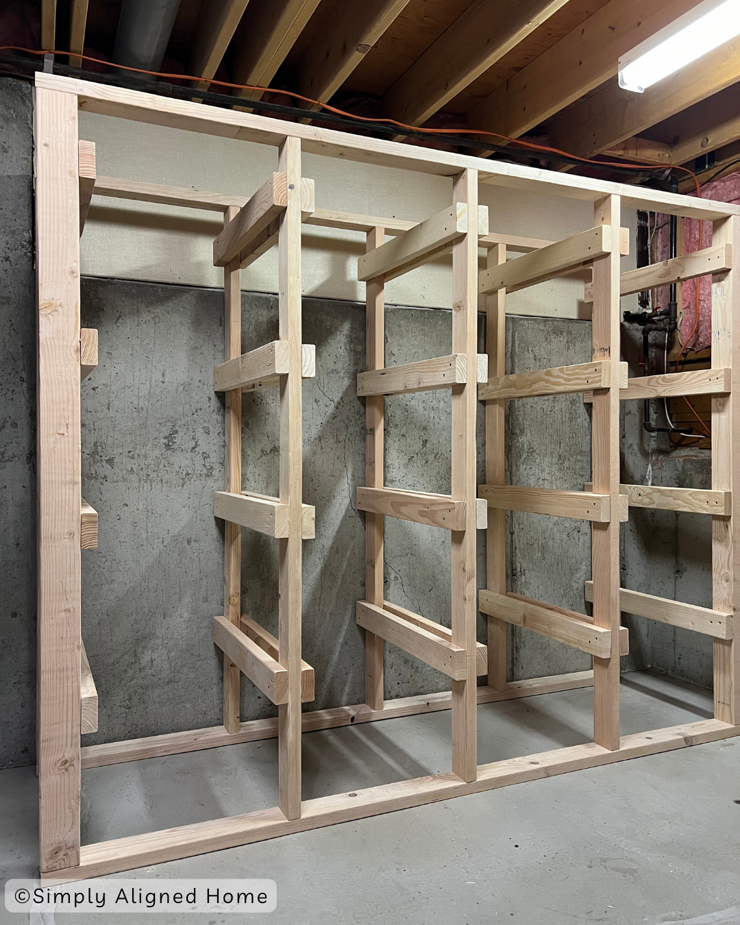 How To Build A DIY Tote Storage Rack - Simply Aligned Home