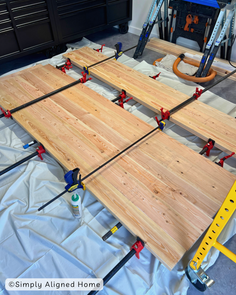 DIY Waterfall Framed Coffee Table Build - Simply Aligned Home