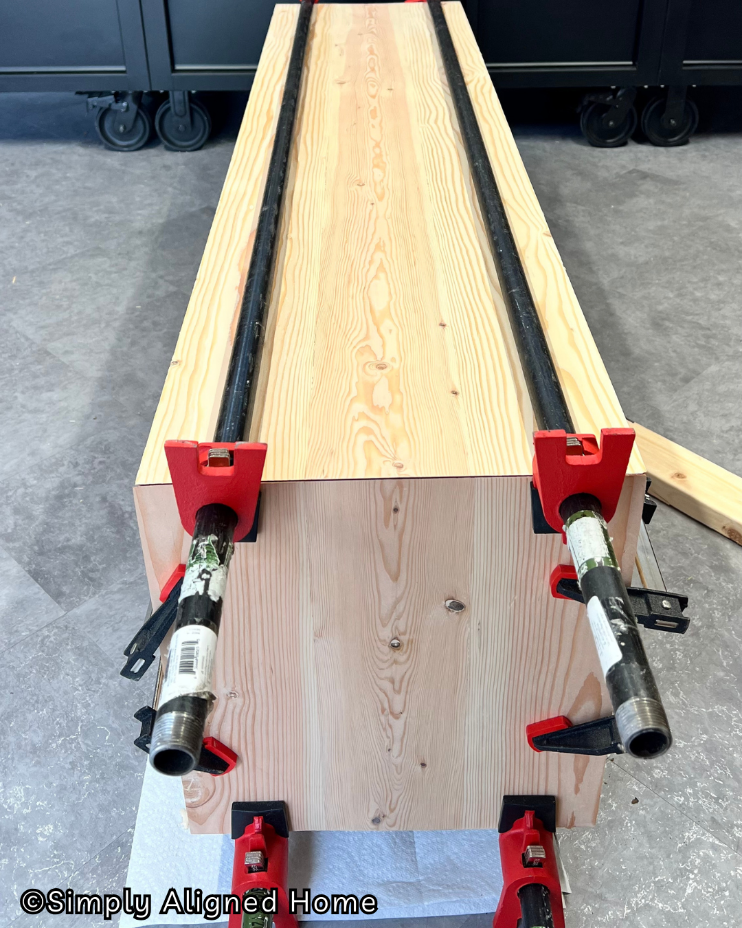 DIY Waterfall Framed Coffee Table Build - Simply Aligned Home