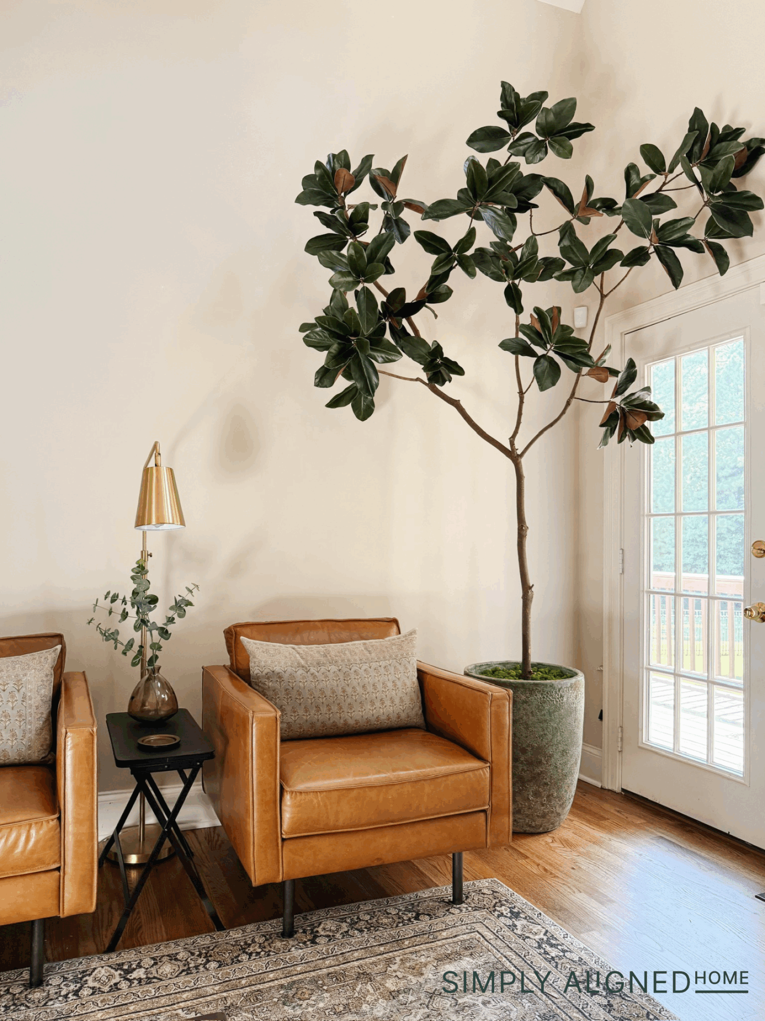 How to Make a DIY Faux Magnolia Tree That Looks Real - Simply Aligned Home