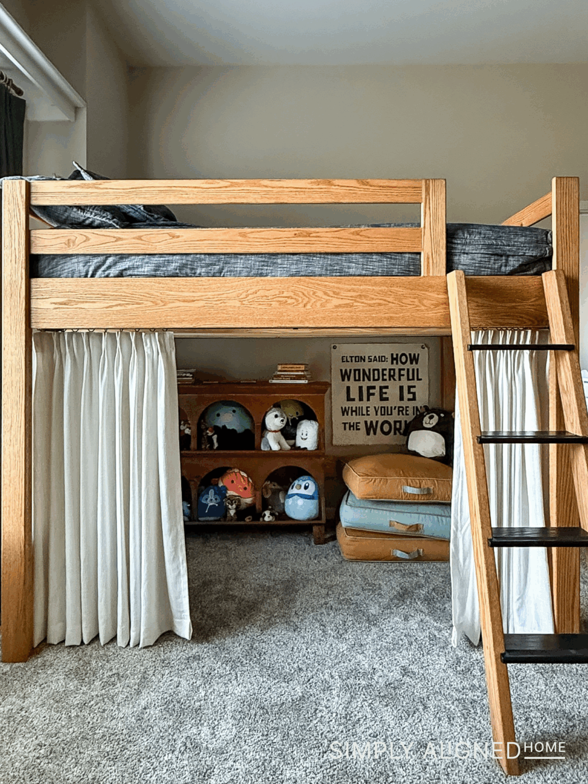 How to Build a Queen Loft Bed from Scratch - Simply Aligned Home