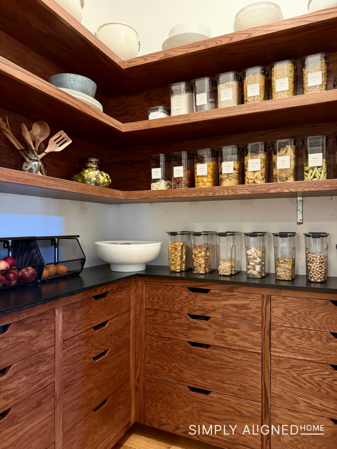 How to Build a Built-In Pantry with Drawers and Floating Shelves ...